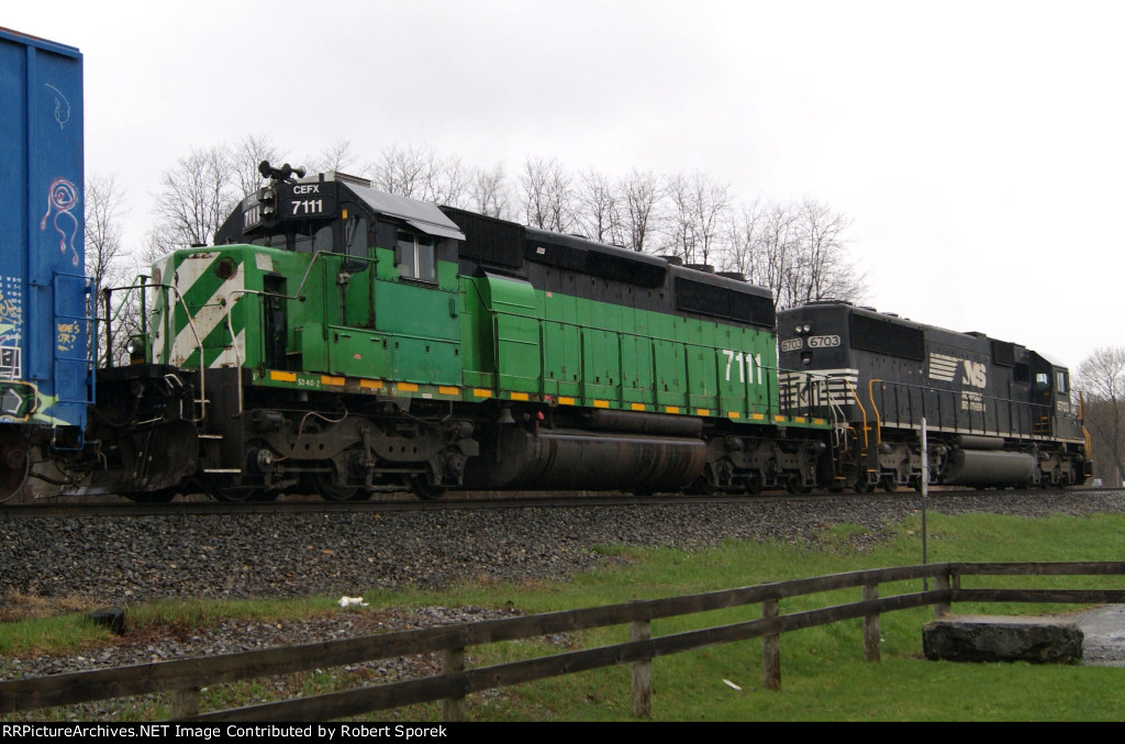 Ex-BN SD40-2 on NS 10G - 4/22/2011